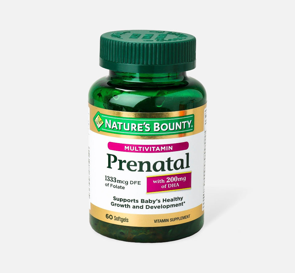 PRENATAL TAB NATURE'S BOUNTY - 60 SoftGels – CSH Pharmacy