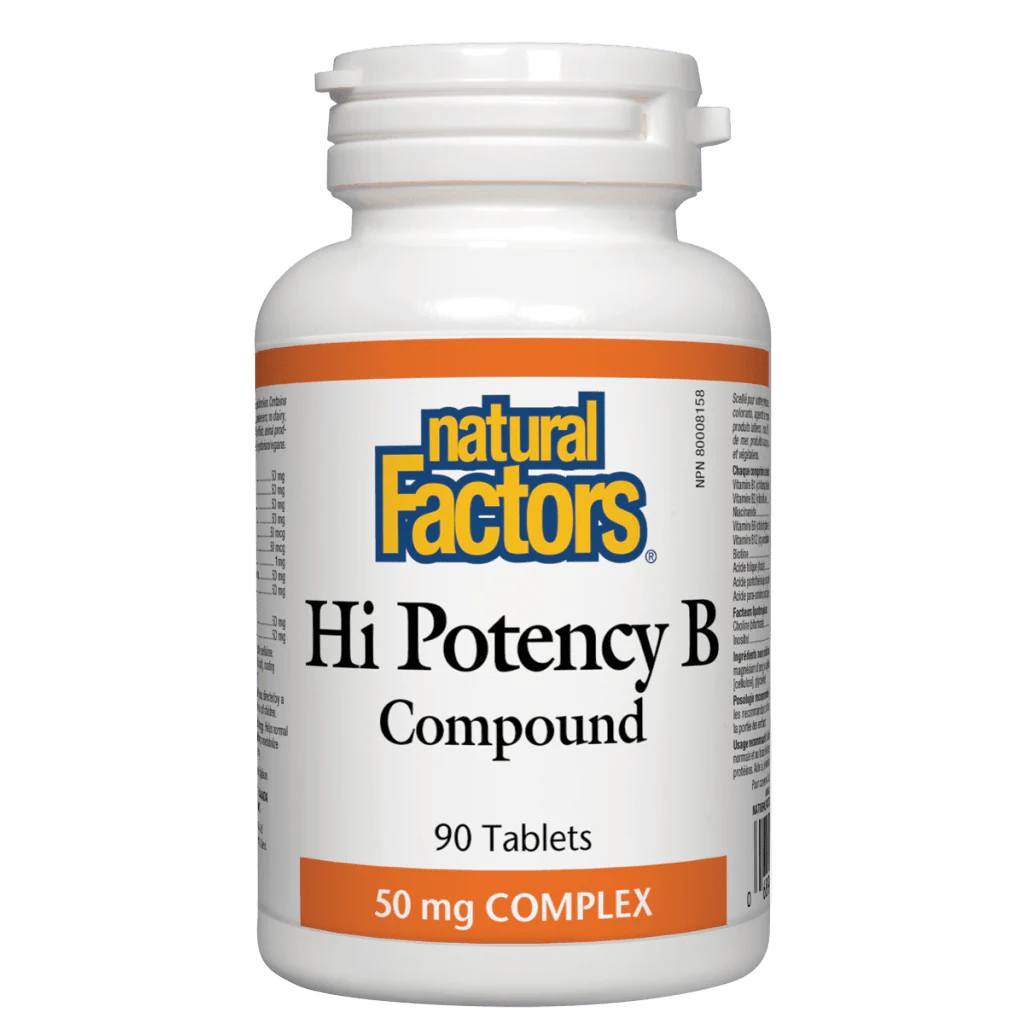 Hi Potency B-Complex - Natural Factors - 90 Capsules – CSH Pharmacy