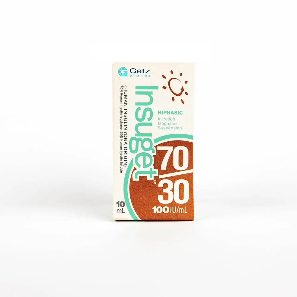 INSUGET 70/30 100IU/ML BIPHASIC Injection – CSH Pharmacy