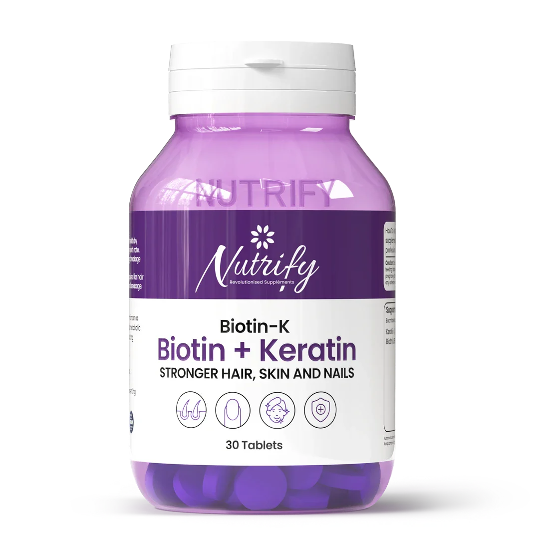 NUTRIFY - BIOTIN K TAB - 30 TABLETS - Vitamin B7 – CSH Pharmacy