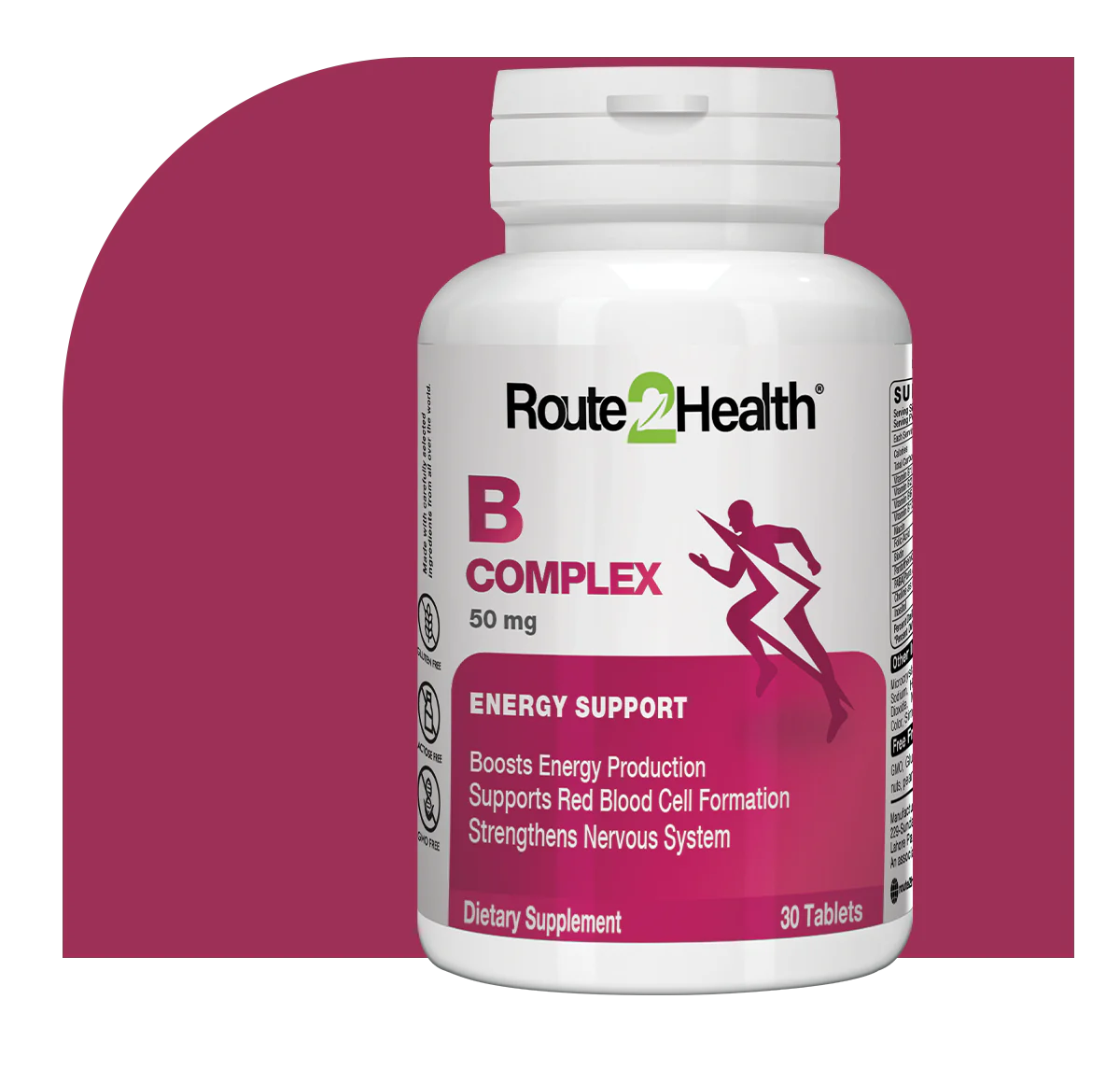 Route 2 Health - B Complex - 50MG - 30 Tablets - CSH Pharmacy